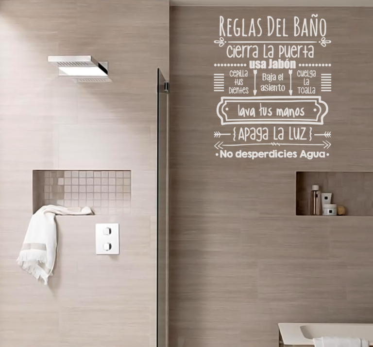 Reglas del baño 2 | Vinilosymas.es